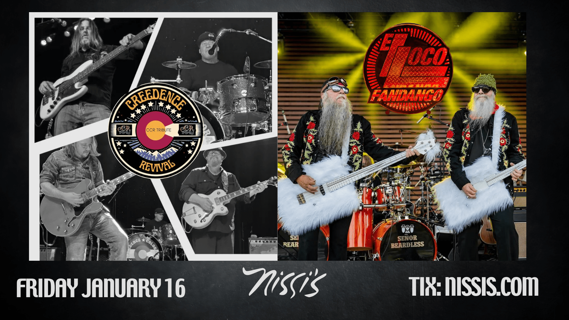 Creedence Colorado Revival “CCR Tribute”and El Loco Fandango “ZZ Top ...
